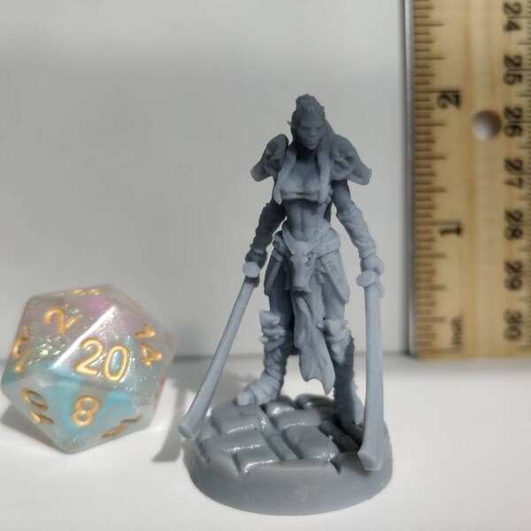 Orc Fighter | Barbarian Female Miniature for Dungeons and Dragons - Etsy