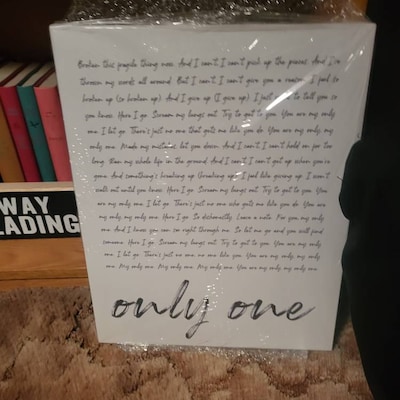 Custom Song Lyrics Print on Canvas, Your Song Lyrics Printed, Lyrics ...