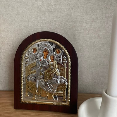 Icon of CHRIST the SAVIOR, Greek Icons, Silver Handmade Icons, Orthodox ...