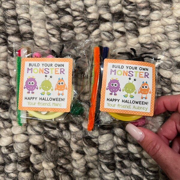 Assembled Halloween Party Favors, Build Your Own Monster Kit ...