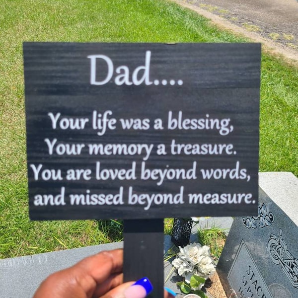 Engraved Memorial Graveside Sign: Personalized Remembrance Plaque - Etsy