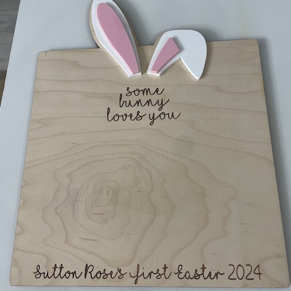 My First Easter Sign, Some Bunny Loves You, Kids Milestones, Footprint ...
