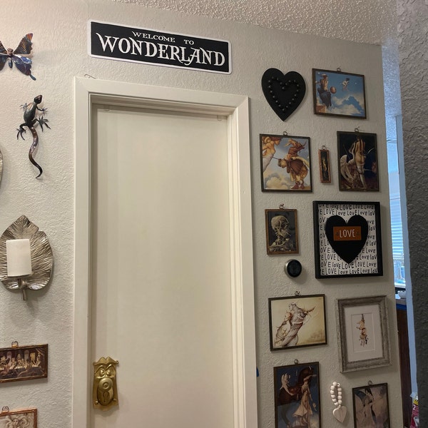 Welcome to Wonderland Aluminum Sign Alice in Wonderland Decor Gift ...