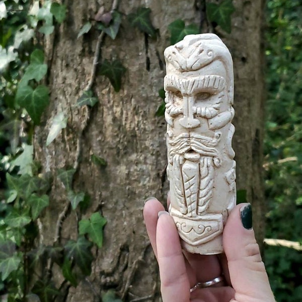 Thor Totem Altar Statue Asatru Figurines - Etsy