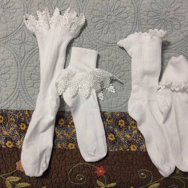 Allover WHITE Lace Sock for Women, Pretty Lace Ankle Socks, Womens Lace ...