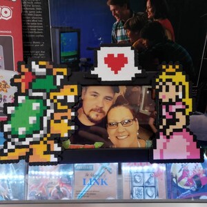 Mario and Princess Peach Picture Frame Couples Picture Frame Nerdy ...