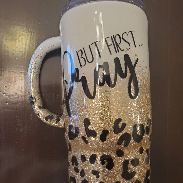 Glitter Coffee Mug, Personalized Coffee Tumbler, Stainless Steel Mug ...