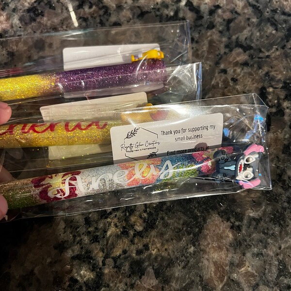 Spooky Halloween Glitter Pens, Pink Ghost Pens, Epoxy Glitter Pens ...