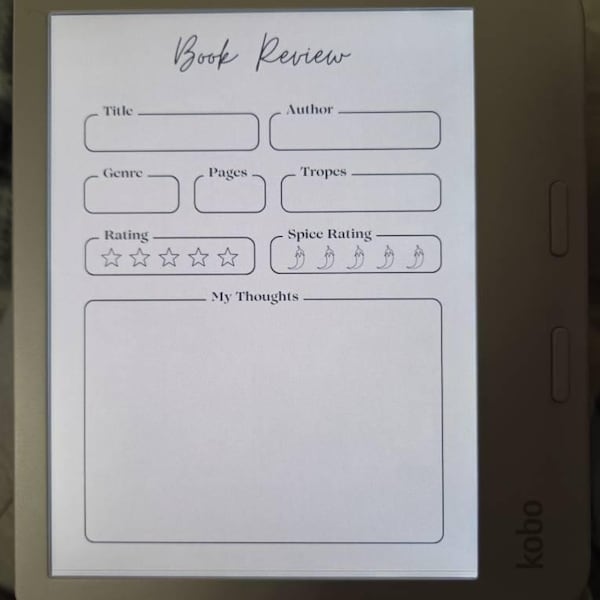 Kobo All Seasons Bookshop Insert Bundle for Clear Case, PRINTABLE, Kobo ...