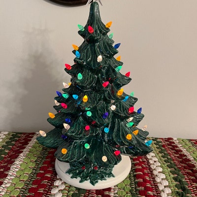 Handmade Ceramic 16 Christmas Nowell Tree With Green - Etsy