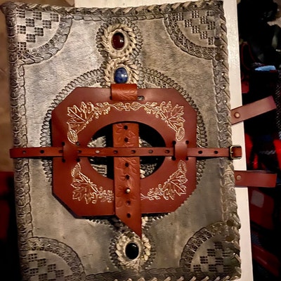 Book Holder Larp Leather Book Bag Book Lover Gift Waist Book Holster ...