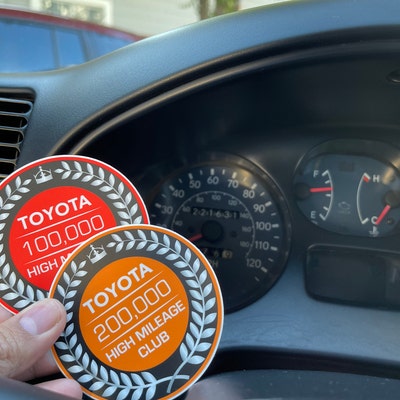 Toyota High Mileage Club Sticker Decal 100k 200k 300k 400k 500k 600 ...