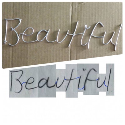 PERSONALIZED HANDWRITING Wire Sign 3D Wall Decor, Handwriting Memorial ...