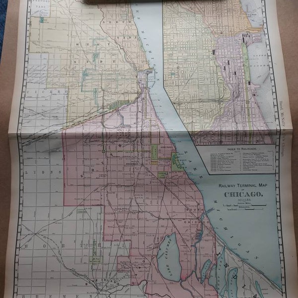 Antique World War I Battle Map Pershing WWI Map ORIGINAL Gift for Him ...