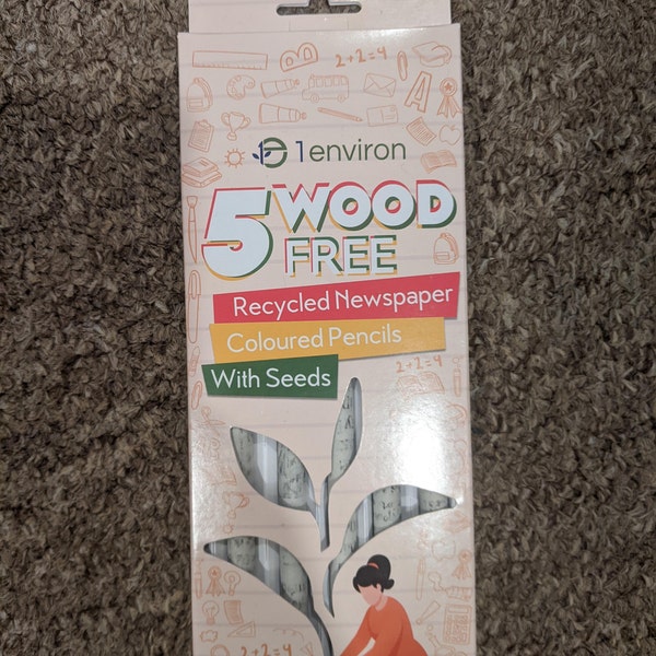 Recycled Newspaper Color Pencils | Eco Friendly Gift | Gift for Kids ...