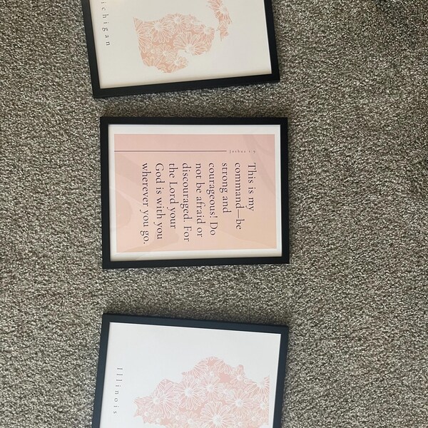 Texas Pink Floral Print, Texas Wall Art Print, Pink Texas Print, Pink ...