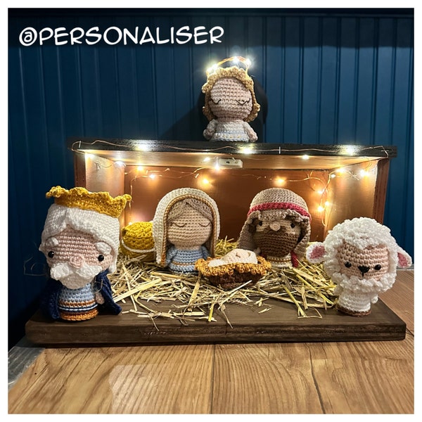 Nativity Set Crochet Pattern Shepherd Camel Angel Ox Calf Bull ...