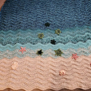 Sea Turtle Crochet Blanket Pattern, Ocean Afghan, Crochet Pattern ...