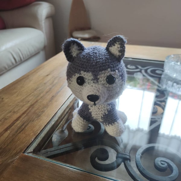 Crochet Dog Pattern Bobo the Husky Puppy Plushie. Amigurumi Dog Pattern ...