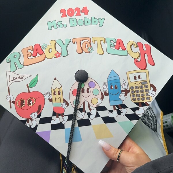 Ready to Teach Personalized Cap Decoration for Graduation, Custom ...