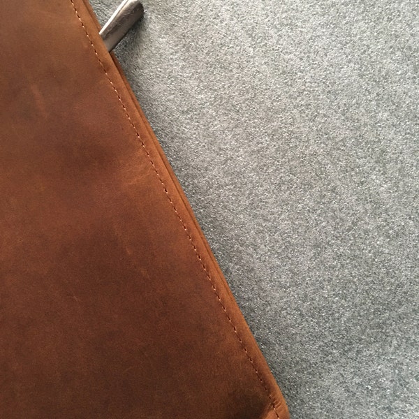 Genuine Leather, Personalized Zippered Organizer, Laptop Case 14 Inch ...
