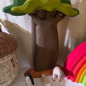 Large Wooden Baobab Tree Thick Trunk, Wadlorf Tree, Tree Toy, Big Play ...