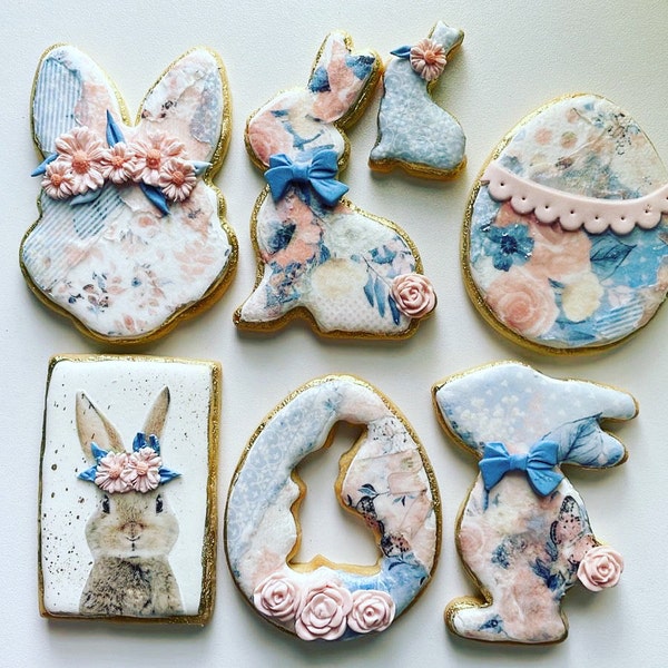 Watercolor BLUE and BLUSH Digital Paper Pack, Flower, Peonies, Bouquets ...