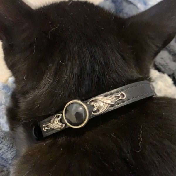 Witchy Cat Collar With Vampire Bat, Adjustable - Etsy