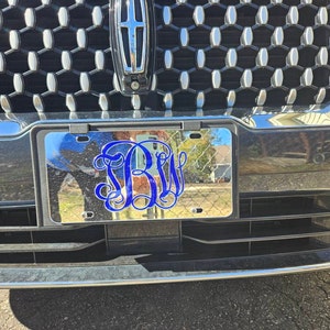 Custom Mirror dark Blue License Plate, Car Tag, Personalized Car Tag ...