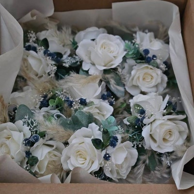 Floor Free Standing Arch Arrangement Aisle Flowers White Boho Pampas ...