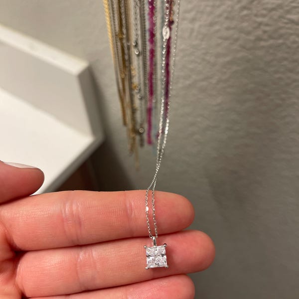 18k Gold Vermeil Paper Clip Chain - Flat Link - Gold Paperclip Necklace ...