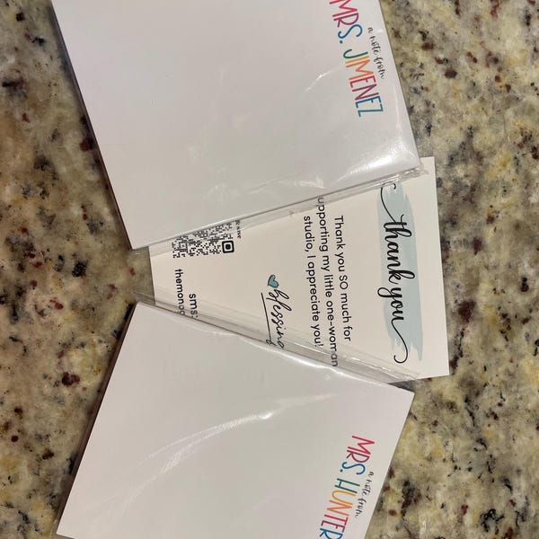 Personalized Modern Calligraphy Script Notepad, Custom A Note From ...