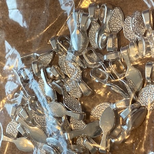 Sterling Silver 925 Pendant Bails, 5 Glue on Bails Roll Top, Tube Top ...