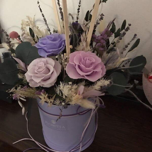 Flower Hat Box sea Breeze,flowers in Hat Boxes,hat Box Flower ...