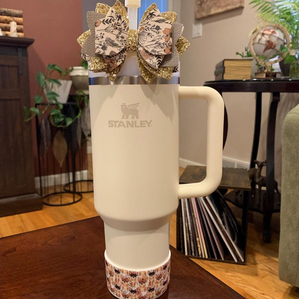 Magnolia Bloom Bow | Fits: Stanley, Simple Modern, and Brumate - Etsy