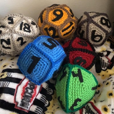 Gaming Dice CROCHET PATTERNS Digital PDF File Download, Six Geometric ...