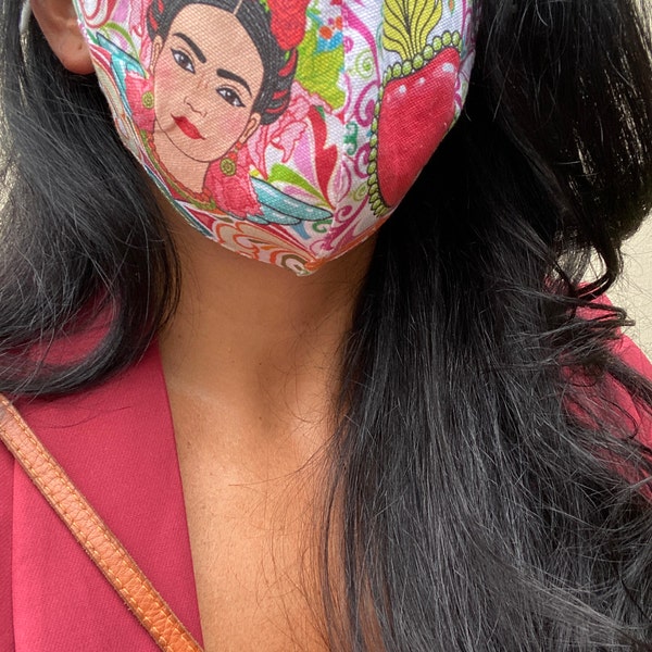 Frida Tropical Model Mask Frida Face Mask, Reusable Face Mask, Travel ...