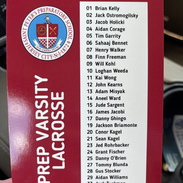 Design #1 EDITABLE Team Roster Card - You Personalize With Your Team ...