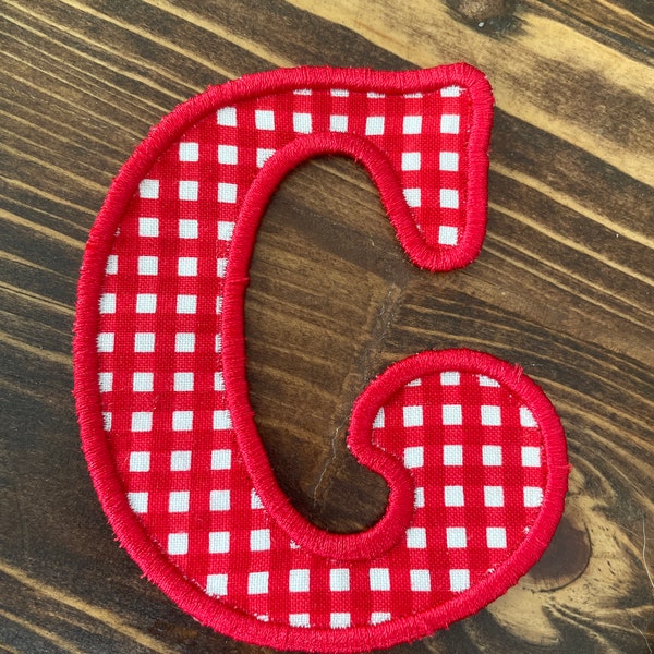 Gingham Letter! 4" Any Letter Custom Made! - Etsy