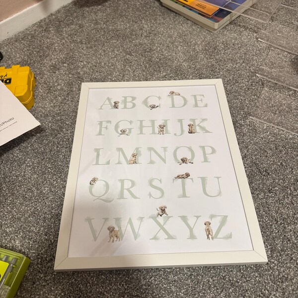 Puppy ALPHABET POSTER | Puppy Nursery Decor | Puppy Dog Wall Art for a ...