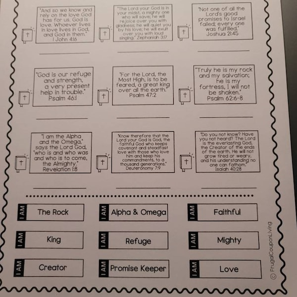 Names of God Printable Worksheet, 9 Names of God and Their Meaning With ...