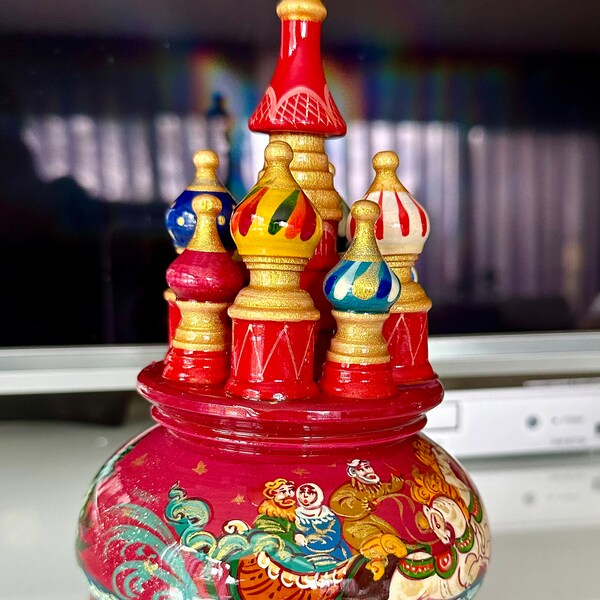 St. Basils Cathedral Russian Music Box 11.8, Music Box Hand-painted ...