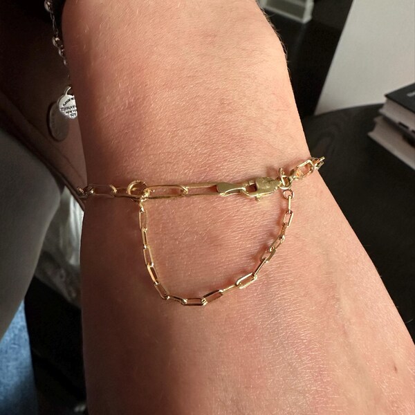 Chunky Rolo Chain Bracelet Choose Size Thick Silver Plated Bracelet ...