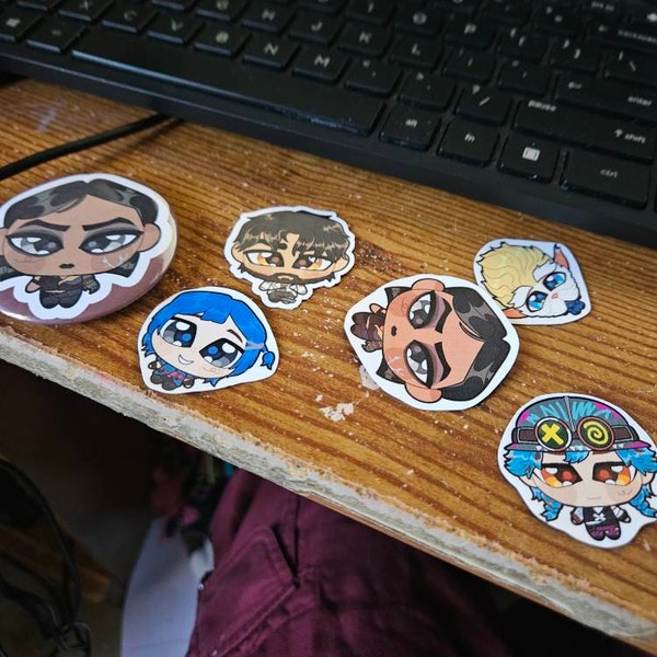 Arcane Season 1/2 Chibi Stickers | Jinx Vi Ekko Caitlyn Jayce Viktor ...