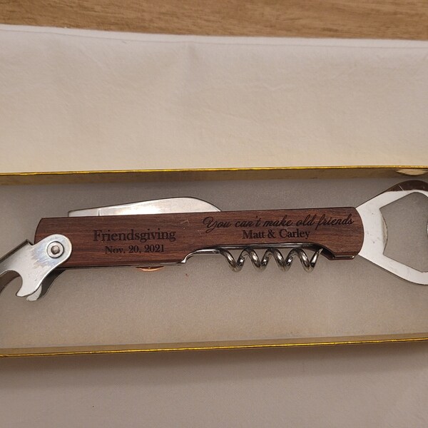 Engraved Corkscrew Wedding Favors, Custom Corkscrew Wine Openers ...