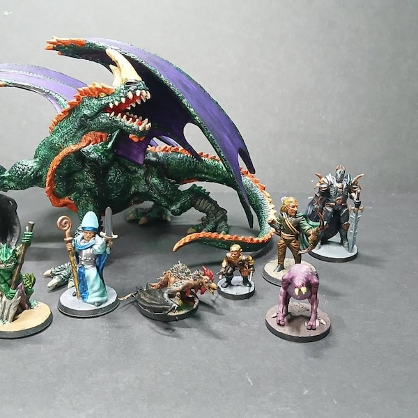 Hand Painted Warrior Fighter Miniature for Dungeons and Dragons and ...