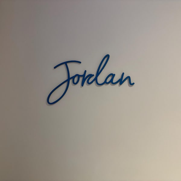 Boy's Nursery Decor Wooden Name Sign SCRIBBLE FONT - Wall Art ...