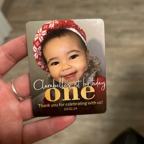 Custom Birthday Invitation Magnet/birthday Photo Magnets/1st Birthday ...