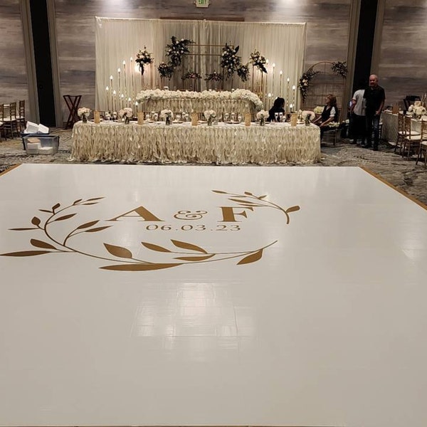 Full Print Dance Floor, Dance Floor Decal, Monogram Decal, Wedding ...