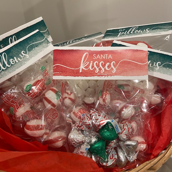 Holiday Party Favors, Christmas Candy Bags, Goody Bags, Christmas Treat ...